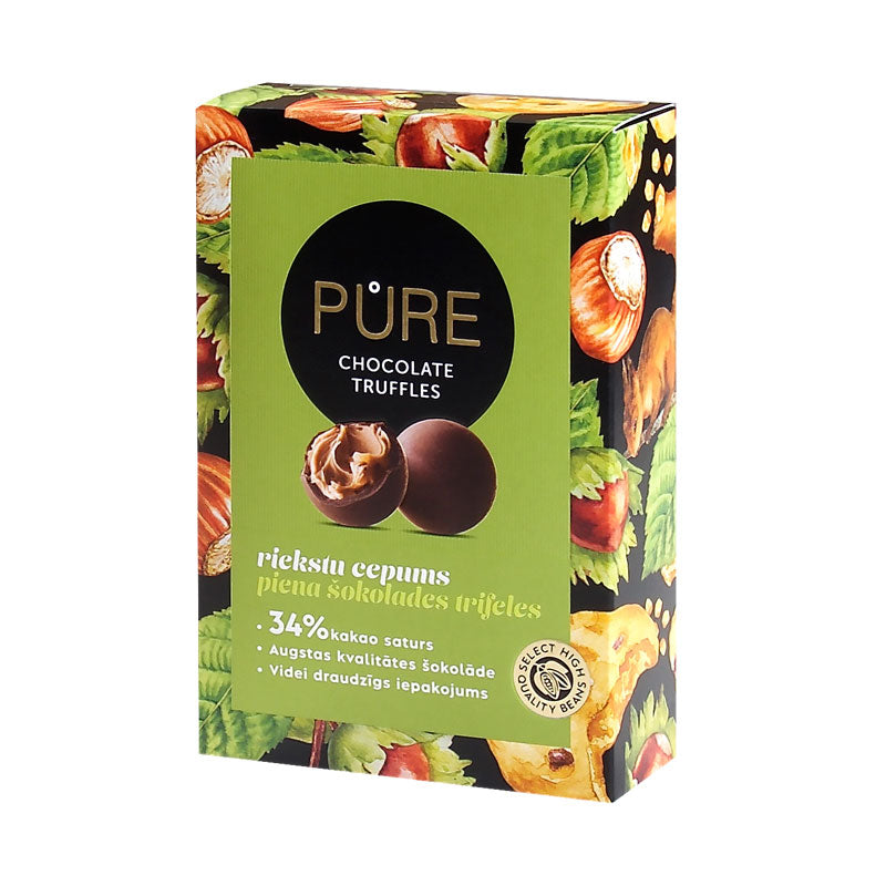 Trufe de ciocolata cu alune si biscuiti Pure Chocolate 148g – Delicatessen